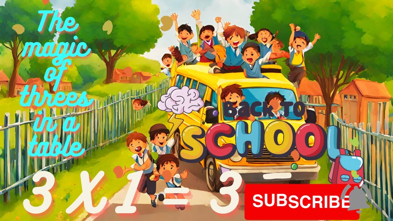 table of three | kids learning |kids animation - YouTube