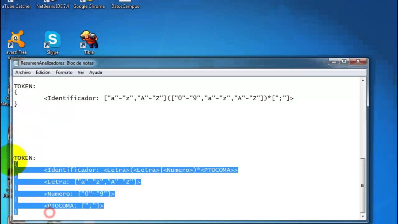 JavaCC Expresiones regulares - YouTube