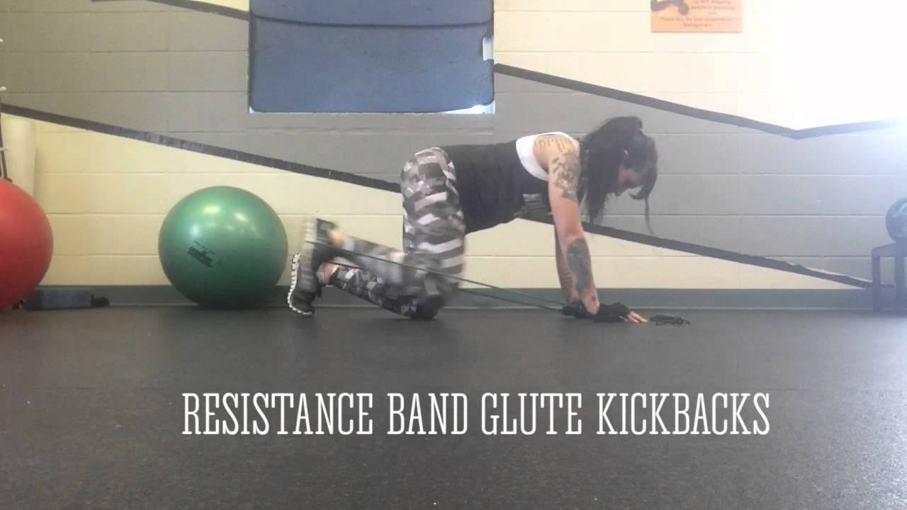 Resistance Band Glute Kickbacks - YouTube