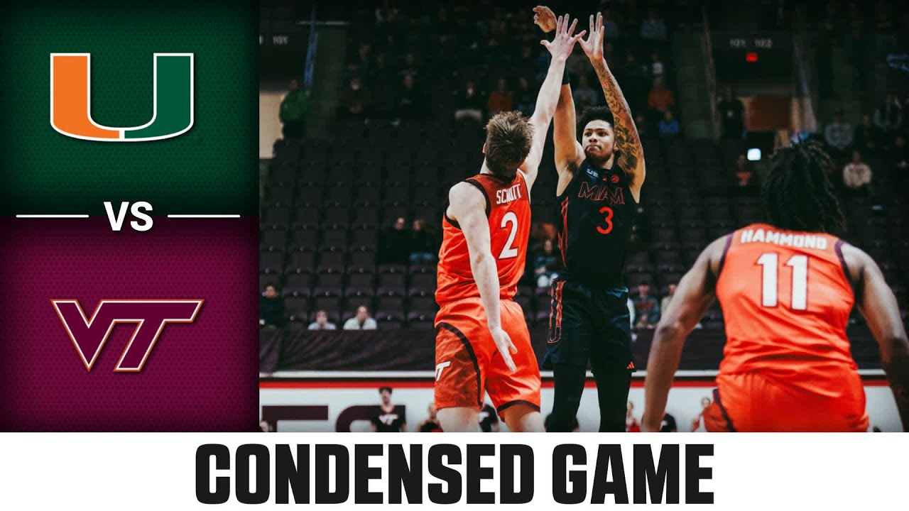 Miami vs. Virginia Tech Condensed Game | 2024-25 ACC Men's Basketball ...