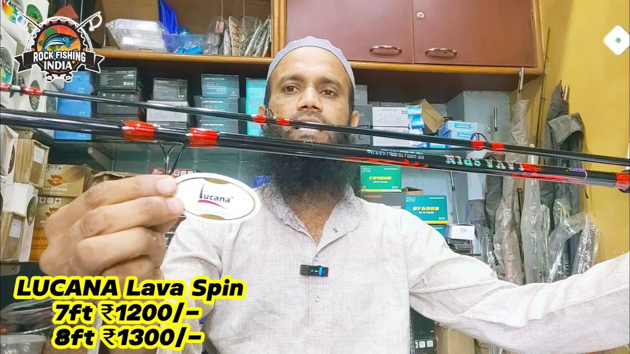 Lucana Lava Spin Rod 7ft & 8ft | Crocodile Solid Fiber Rod 8ft | Rock ...