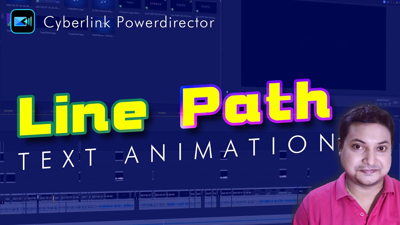 Line Path Text Animation in Powerdirector - YouTube