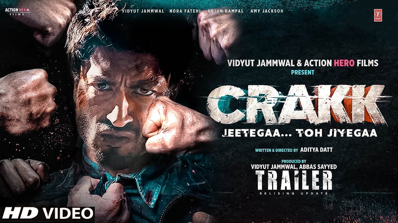Crakk Trailer Teaser First look Vidyut Jammwal, Arjun Rampaal, Nora F ...