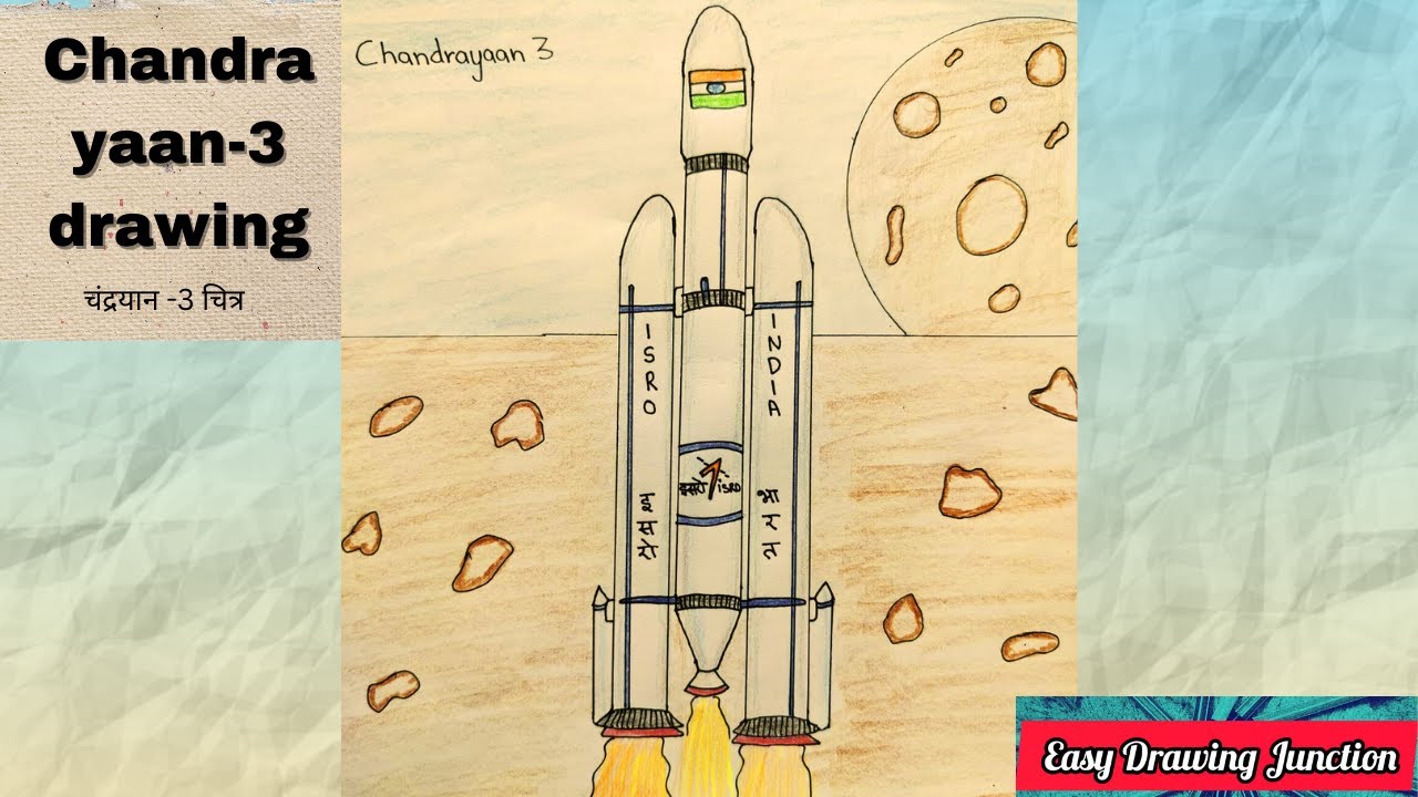 Chandrayaan-3 drawing|how to draw chandrayaan-3 step by step ...