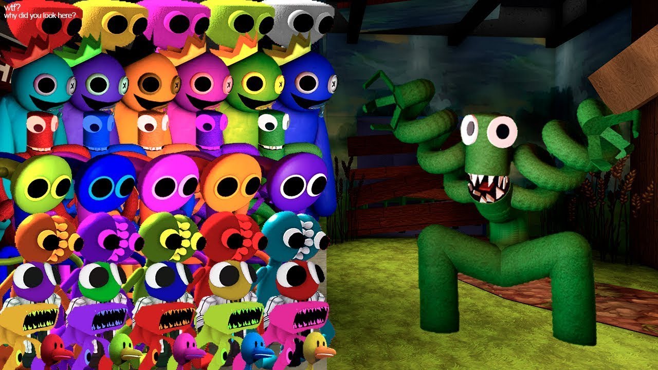FNF Green Swaps Boyfriend but vs Rainbow Friends All Phases | Friday ...