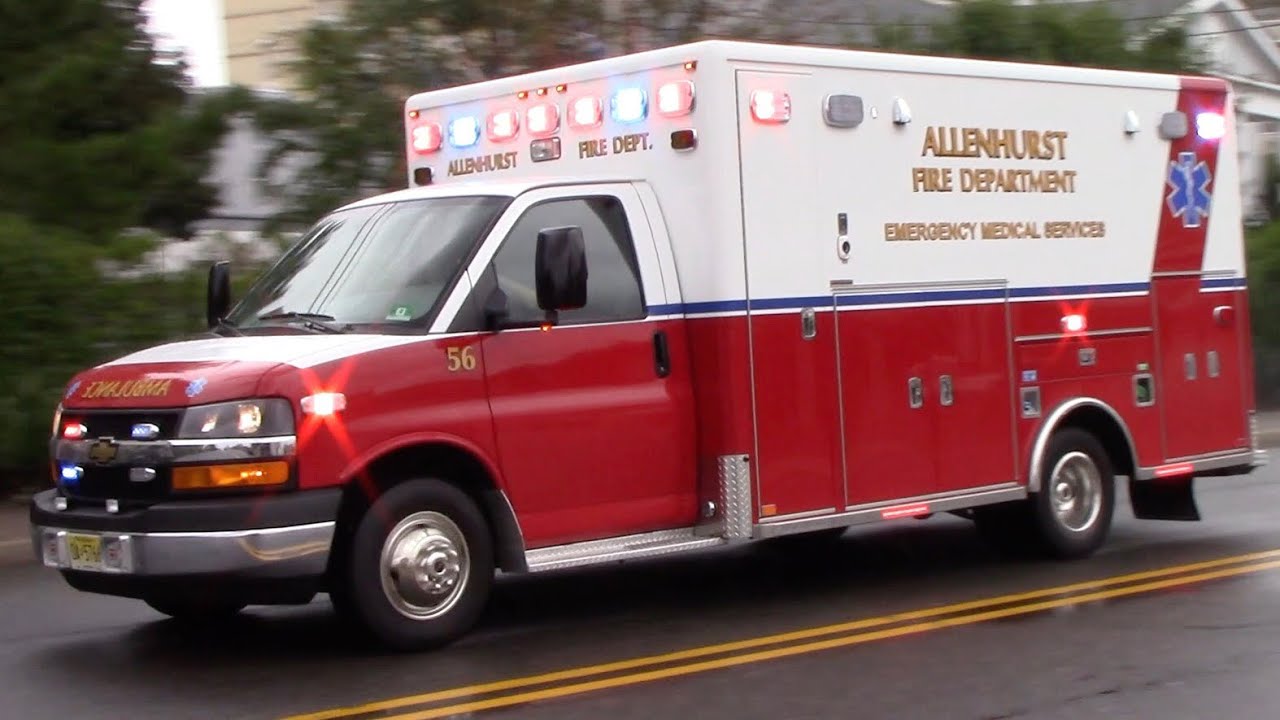 Allenhurst Fire Department Ambulance 81-56 Responding 9-9-18 - YouTube