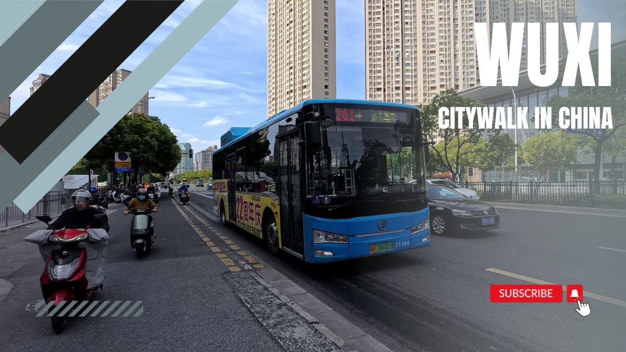 Take a bus from Wuxi High-speed Railway Station to the city center ...