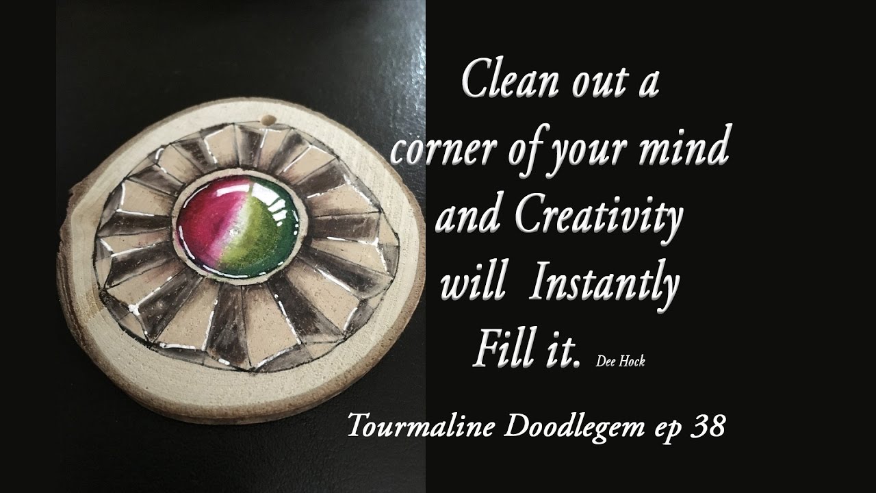 How to Draw Tourmaline Doodle Gem on Wood with Colored Pencils Tutorial ...