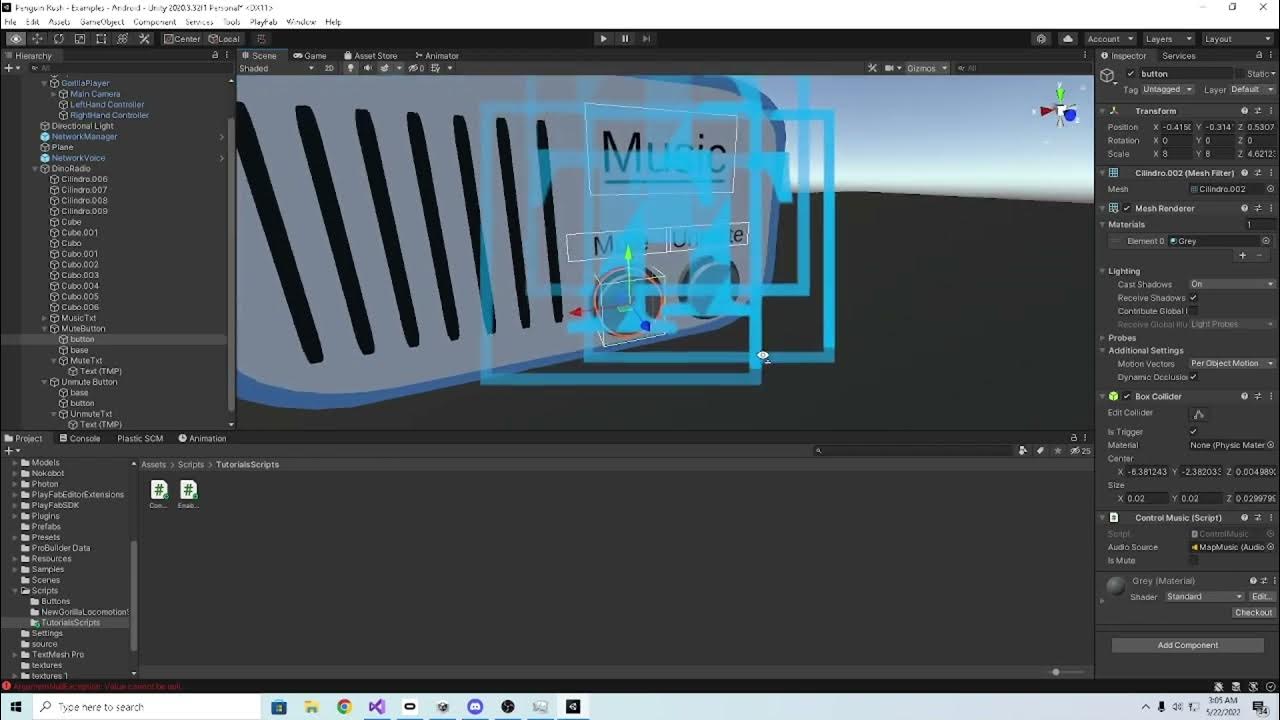 Enable And Disable Music And Gameobjects In Unity Vr 2022 Youtube