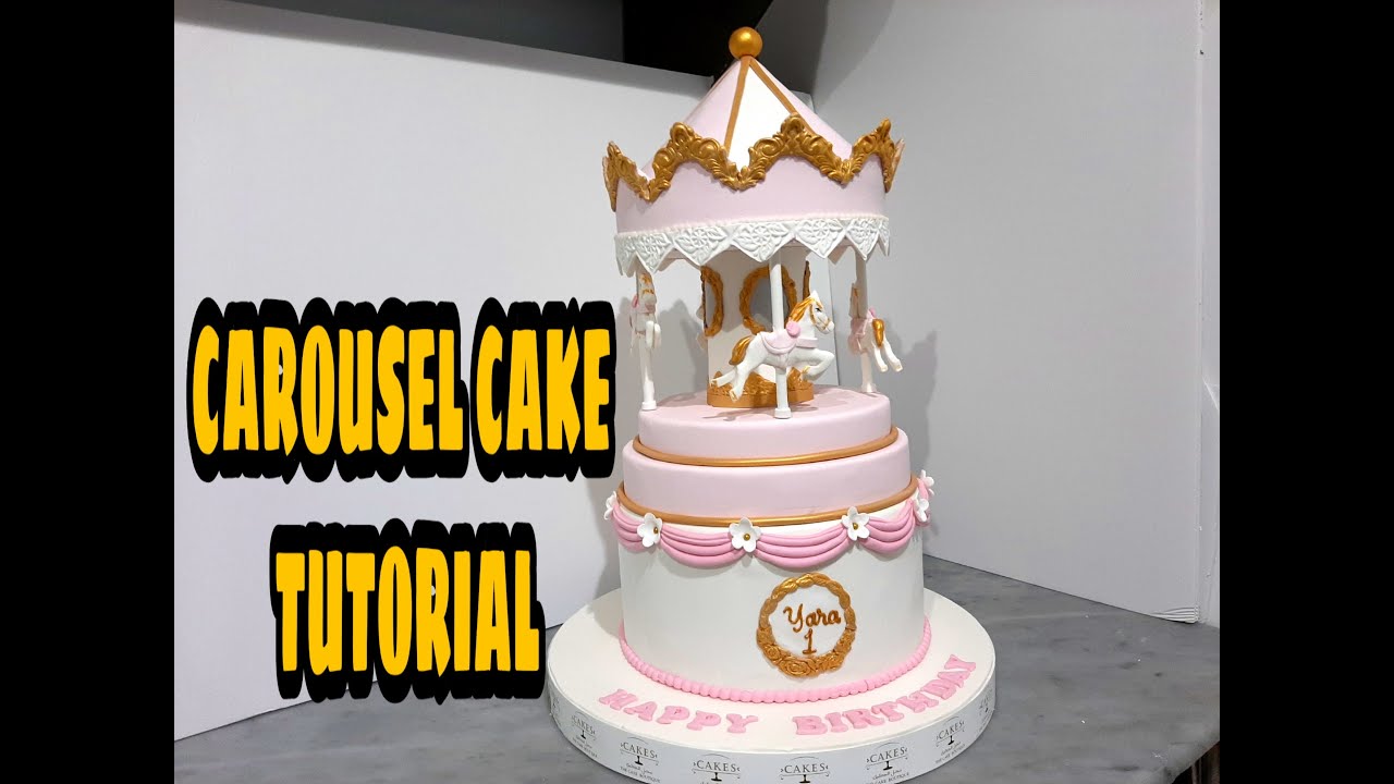 CAROUSEL CAKE TUTORIAL by LEaRN cake tv/vlog # 114 - YouTube