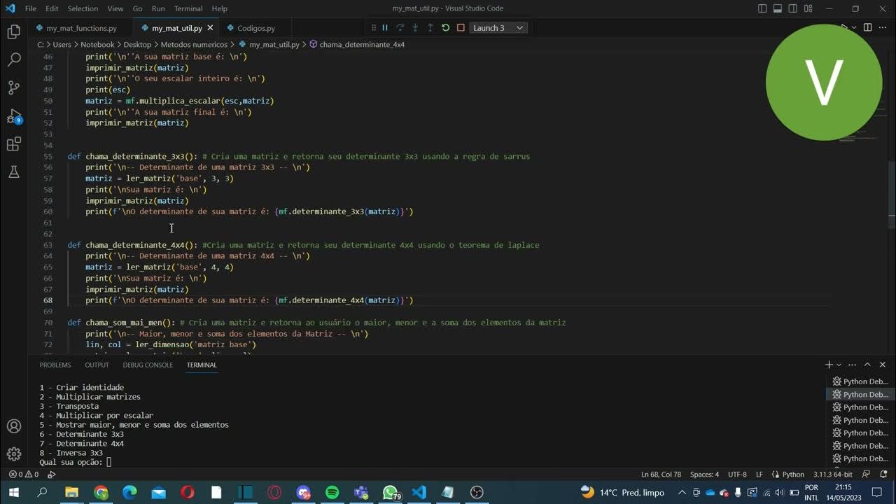 Visual Studio Code Codigos py Visual Studio Code 14 May 2023 1 - YouTube