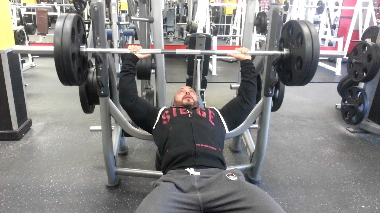 Drop set on incline bench 315 - YouTube