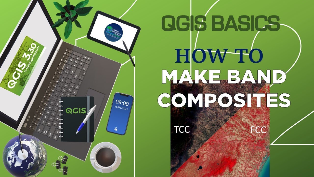 How to make Band composites in QGIS (TCC & FCC) | #qgis Basics Class 12 ...