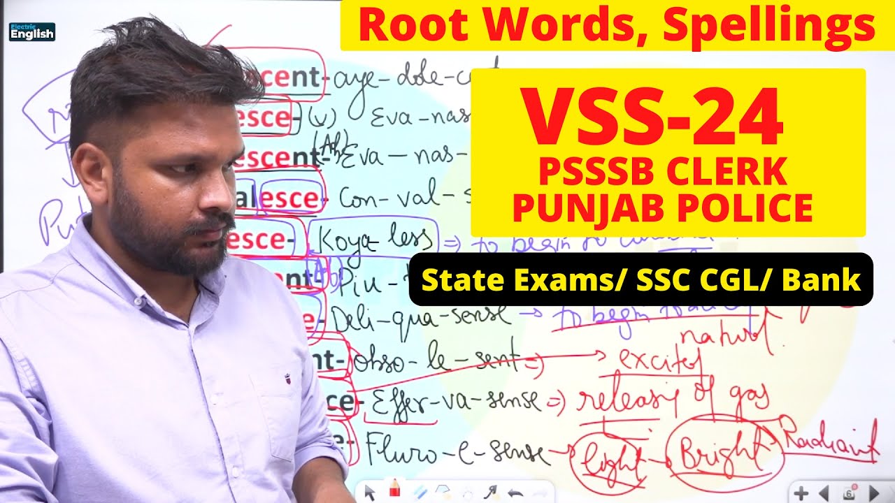 VSS-24 | Root Words/Spellings For SSC CGL/Punjab Exams | Vocabulary Short Series by Peeyush ...
