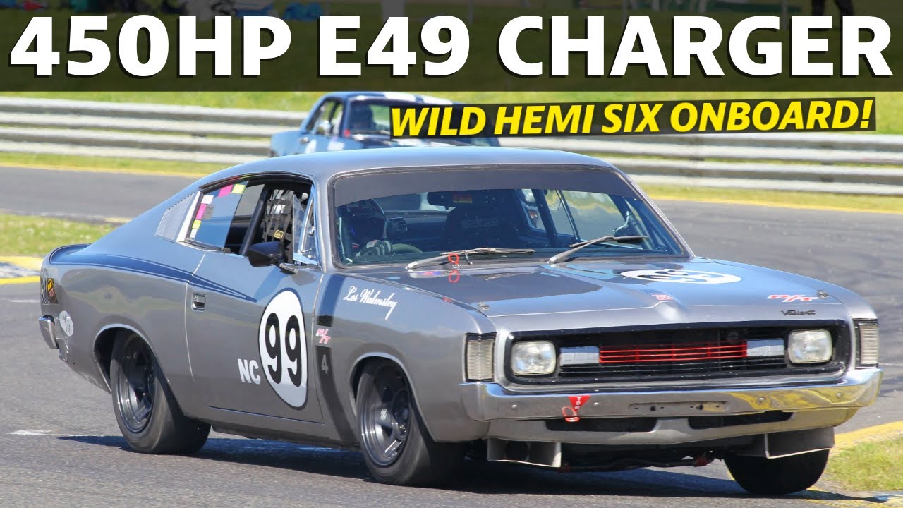 450HP E49 Charger – Wild Hemi Six Onboard at Sandown! - YouTube