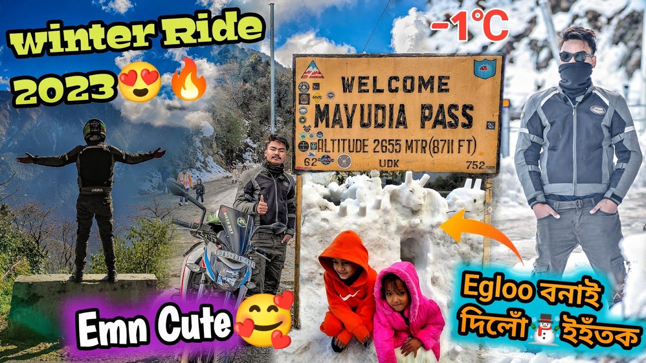 Mayodia || Arunachal Pradesh☃️ ️| Winter Ride 2023 🤩|| Mayodia pass 🏔️ ...