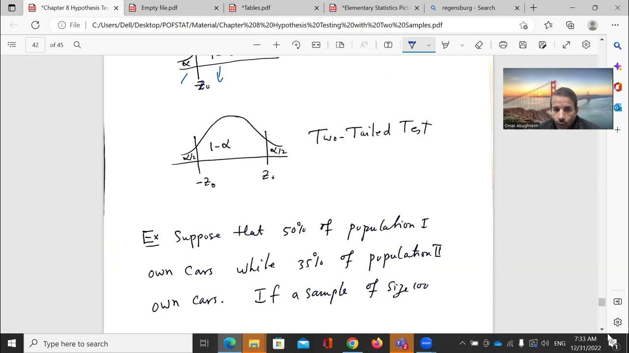 Section8.4 Testing the Difference Between Proportions - YouTube