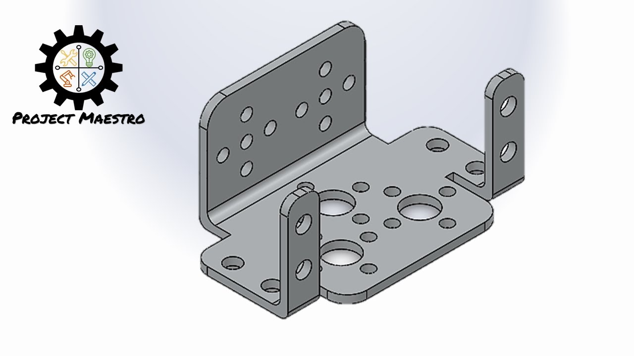 SolidWorks Tutorial| How to draw a Servo Motor Clamp - YouTube
