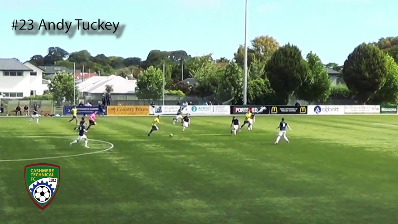 Long range football goal! Andy Tuckey Cashmere Technical FC - YouTube