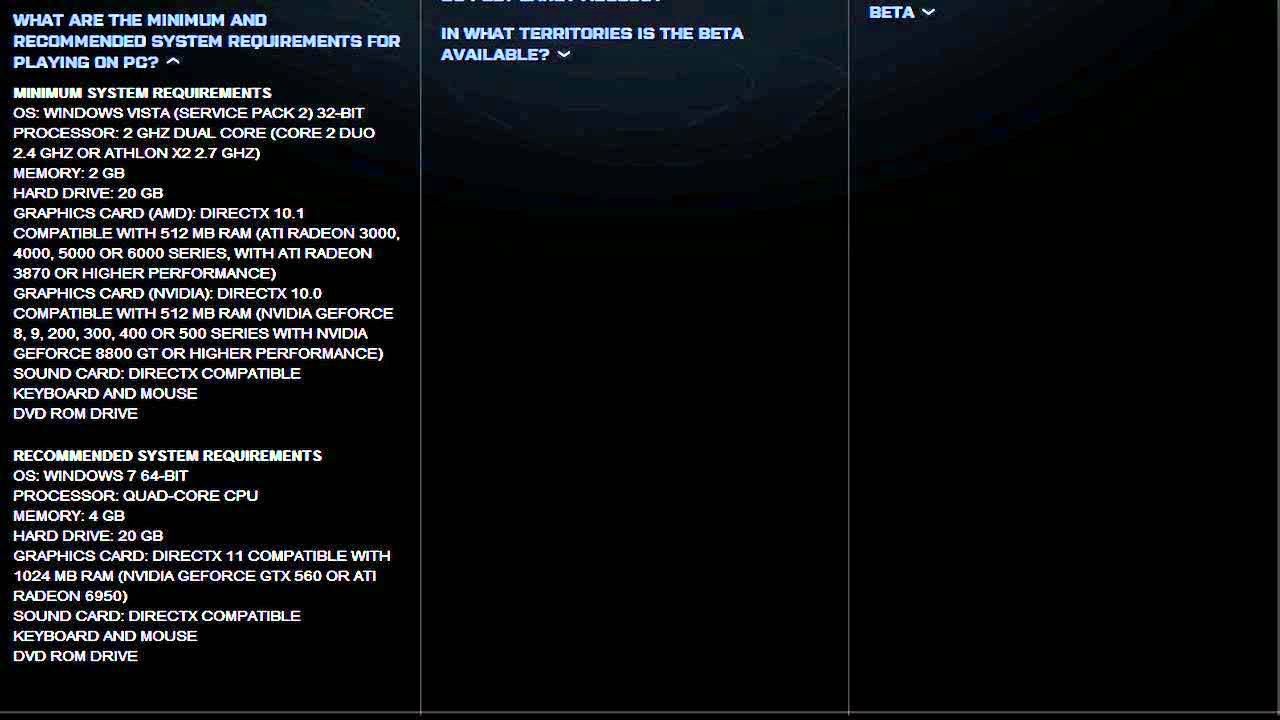 Battlefield 3 BETA System Requirements Announced (OFFICIAL) *!* - YouTube