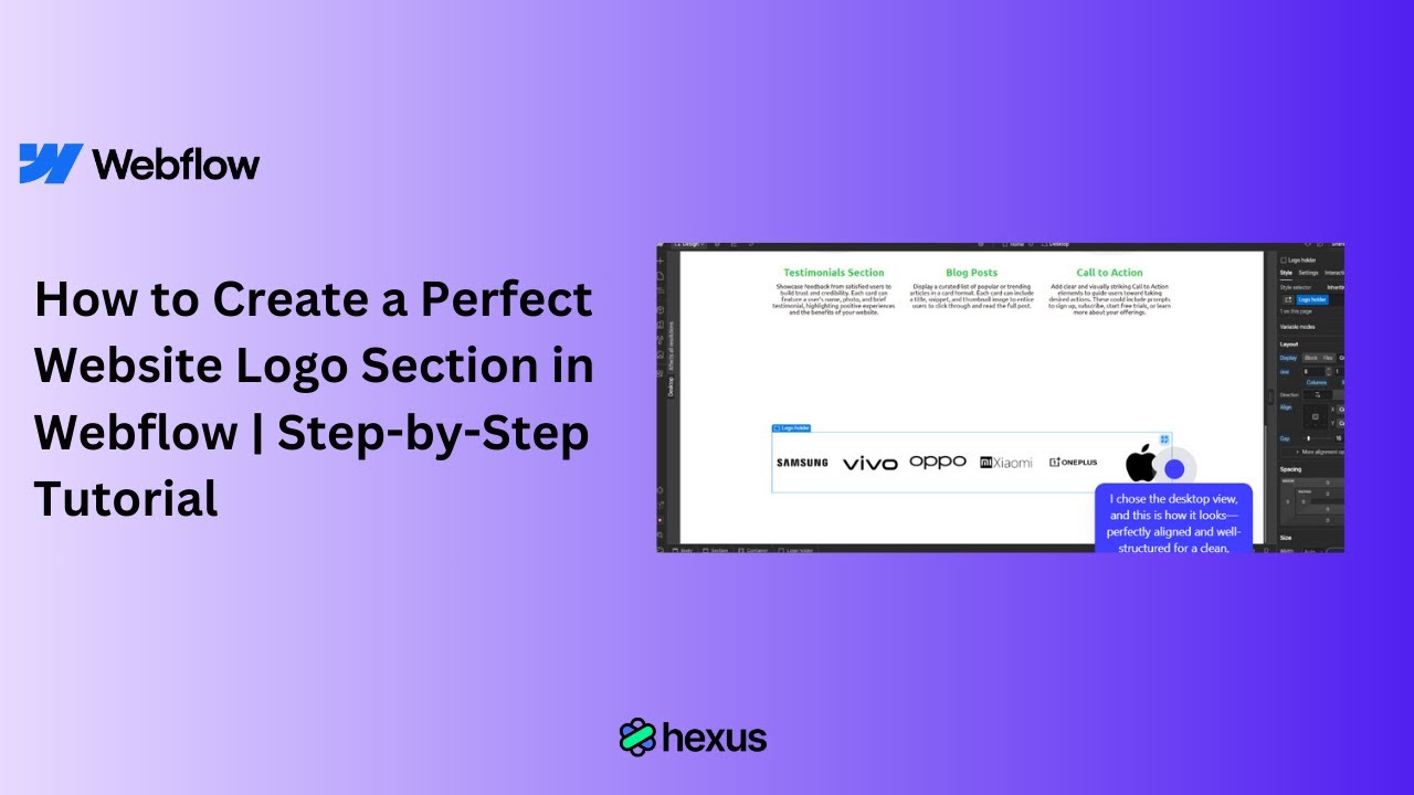 How to Create a Perfect Website Logo Section in Webflow | Step-by-Step ...
