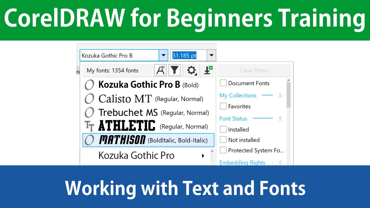 CorelDRAW For Beginners Text Fonts Tutorial YouTube CorelDRAW For Beginners Text Fonts Tutorial YouTube