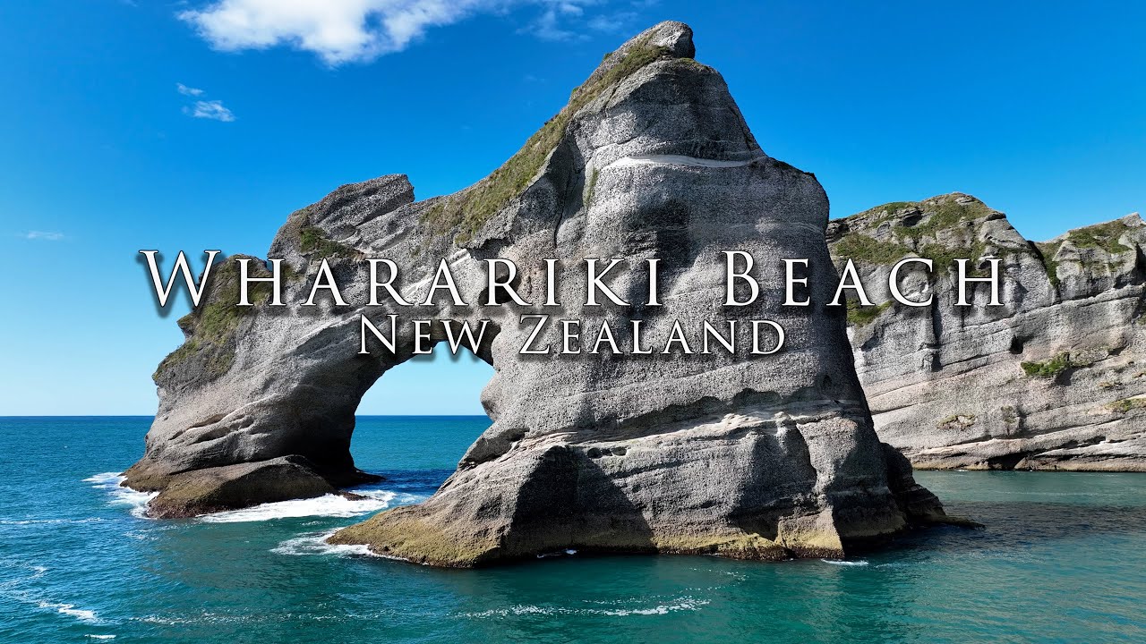 Wharariki Beach, New Zealand [4K] - YouTube
