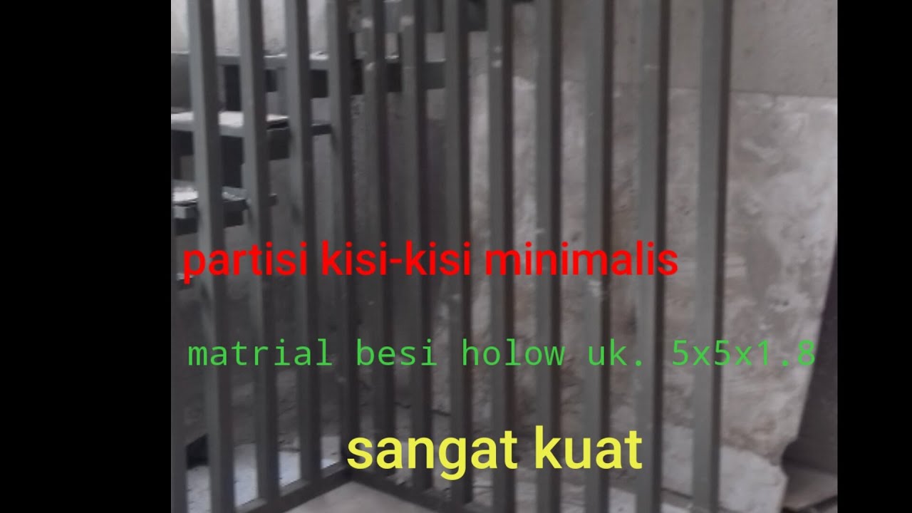 Cara membuat partisi kisi-kisi besi holow - YouTube