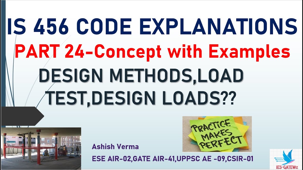 IS 456 Code Detailed Explanation Design Methods Load Test Procedure