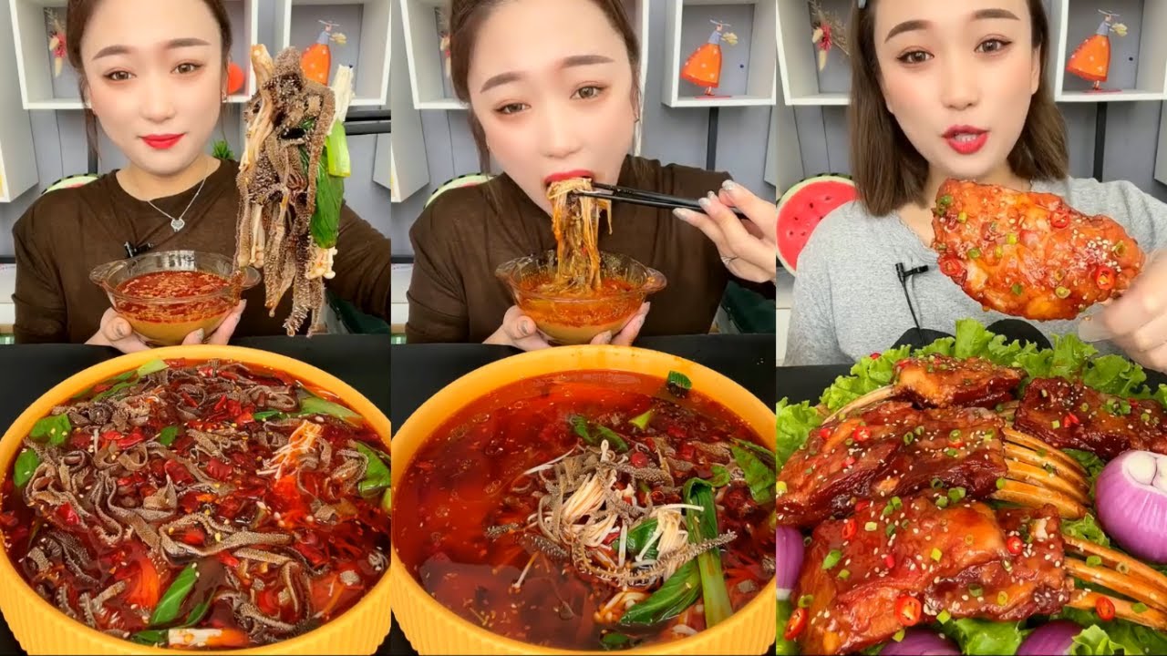 Cute Girl Eating Food So Yummy Mukbang ASMR Ep387 | 可爱的女孩吃食物如此美味 ...