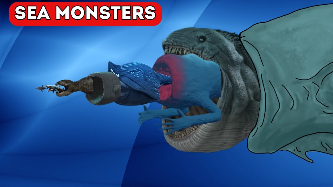 Sea Monsters | Size Comparison | Sea Eater vs Bloop - YouTube