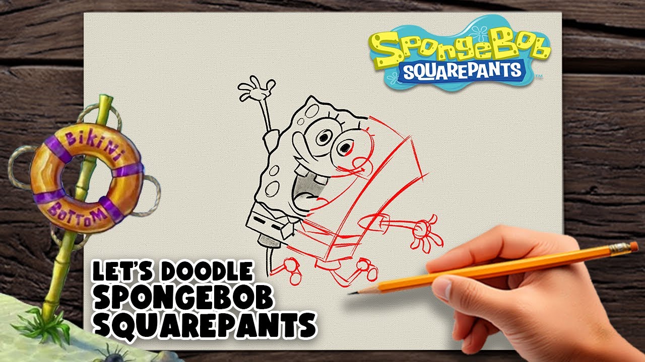 LET'S DOODLE - SPONGEBOB (DRAW LIKE AN ANIMATOR, EASY!) #Spongebob # ...
