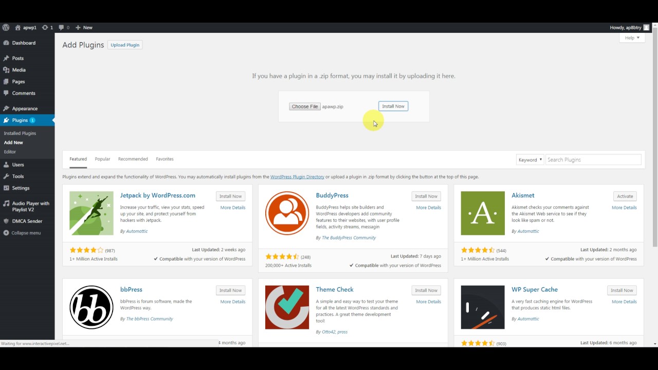 Audio Waveform Player with Playlist WP Plugin Installation - YouTube