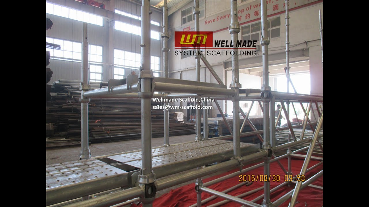 Instant scaffold Modular cuplock types of scaffolding - YouTube