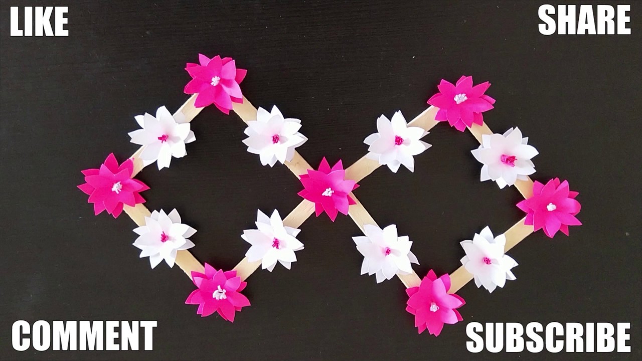 Wall Hanging using Popsicle Sticks|Home Decor|Easy Wall Decoration|DIY ...