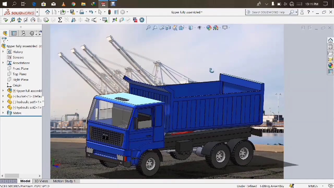 Solidworks Tutorial Truck, How to Apply Scene - YouTube