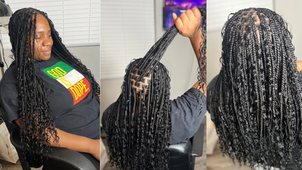 SMALL BOHO KNOTLESS BRAIDS TUTORIAL | SLAYING IT WITH RAY 💖 - YouTube