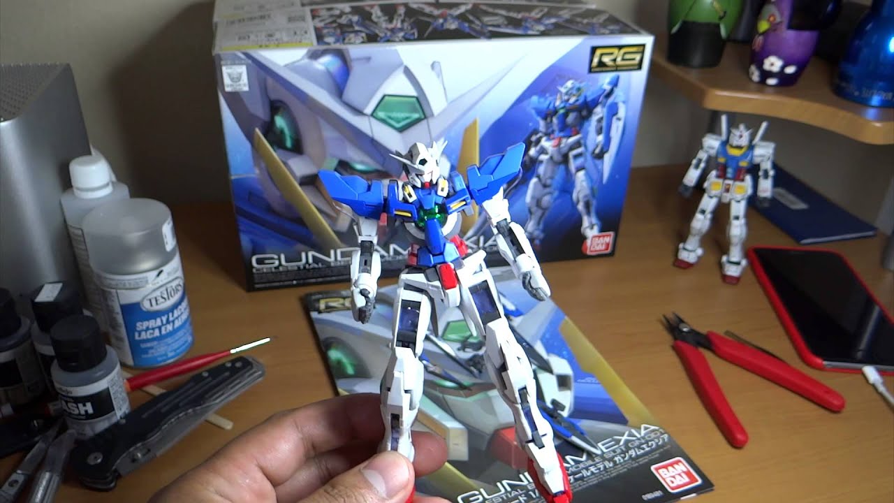 Real grade RG 15 GUNDAM EXIA out of the box build and review - YouTube