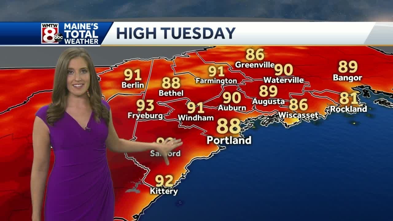 Warm and muggy tonight with high heat and humidity Tuesday - YouTube