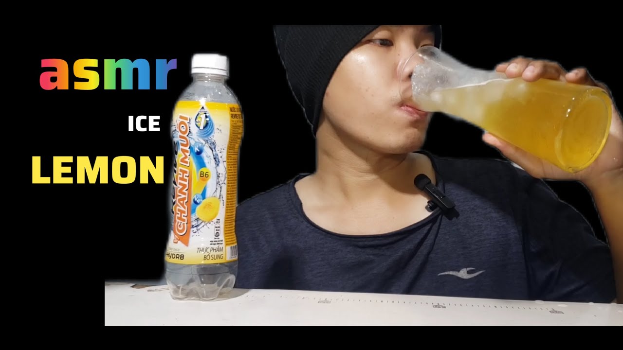 ASMR | Drink salted lemon[ REVIVE ] , add cool and refreshing ice. NO ...