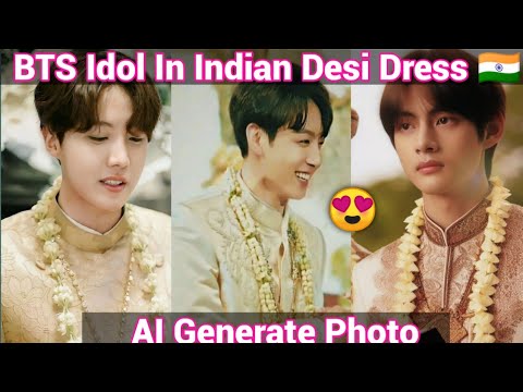 Bts Idol In Indian Desi Dress 🇮🇳 || bts In Indian looks 😍 #bts #kpop ...