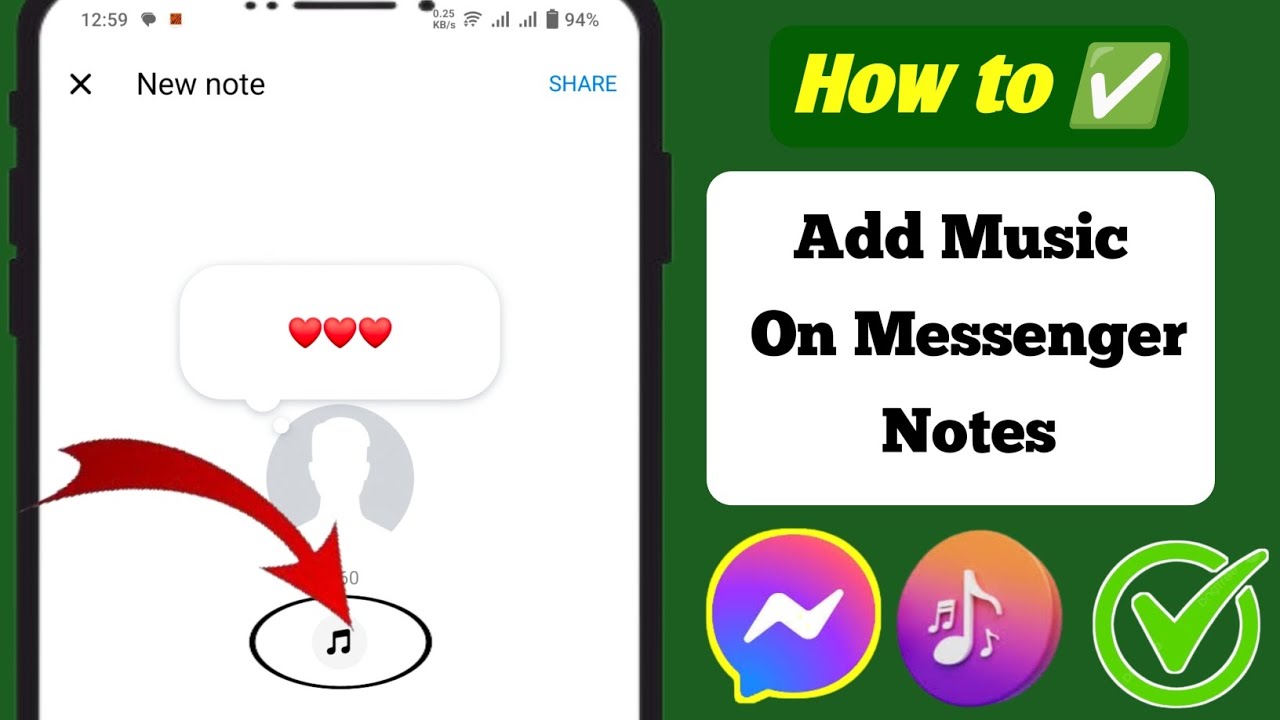 How To Add Music On Messenger Notes | Put Music On Facebook Messenger ...