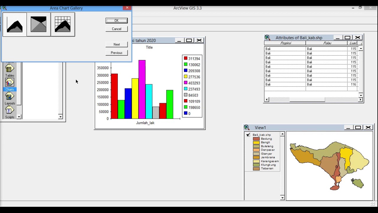 Manipulasi Data (Tabel) Arc View 3.3 - YouTube