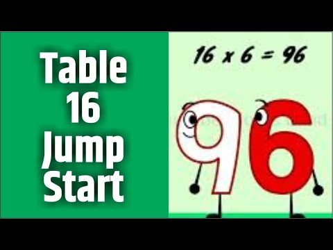what is 16 table? Jumpstart Band 16 table with multiplication - YouTube