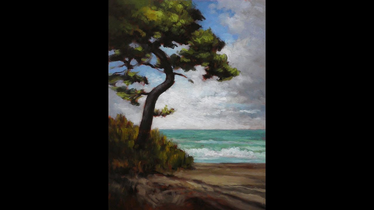 Seaside Tree 6x8 - Painting Demonstration! - YouTube
