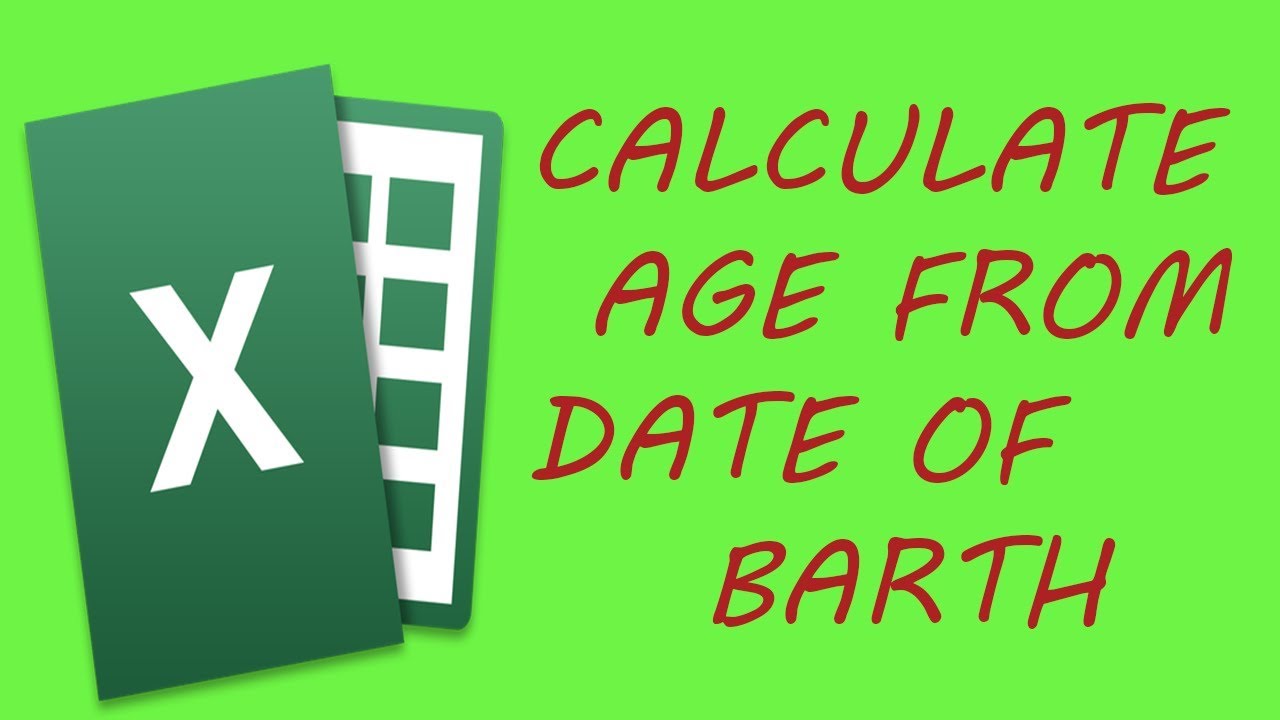 How To Calculate Age From Date Of Birth In Excel YouTube How To Calculate Age From Date Of Birth In Excel YouTube