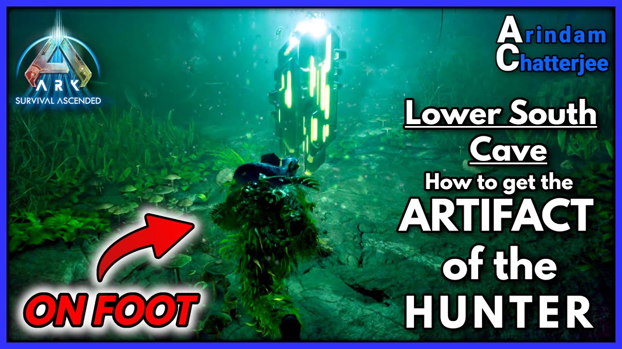 ARK Ascended Island - ARTIFACT OF THE HUNTER Guide ON Foot / No Dinos ...