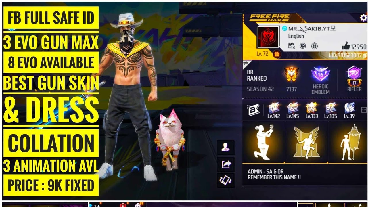 3 evo max 8 evo best gun skin and dress collation 3 ta animation 🐸🔪 ...