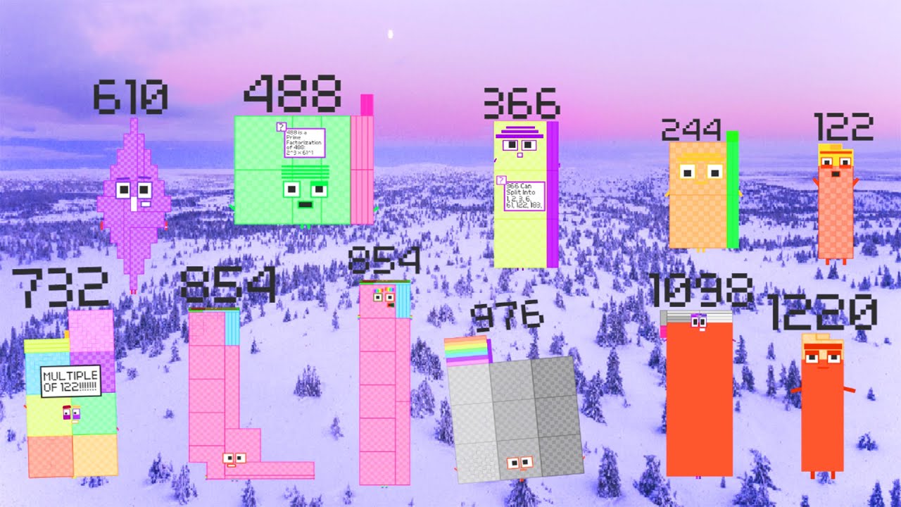 Numberblocks Band Retro 122 Multiples - YouTube