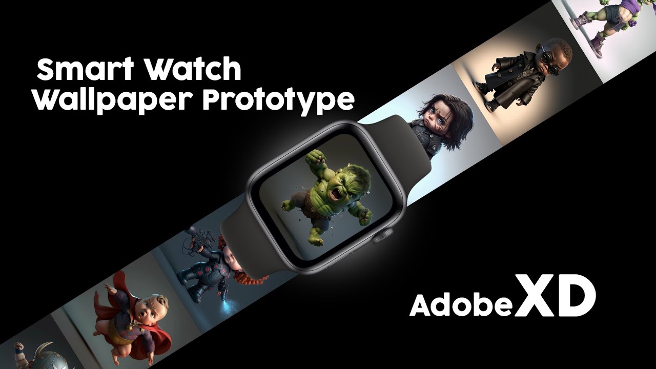 Apple Smart watch prototype design in Adobe xd Part 1 - YouTube